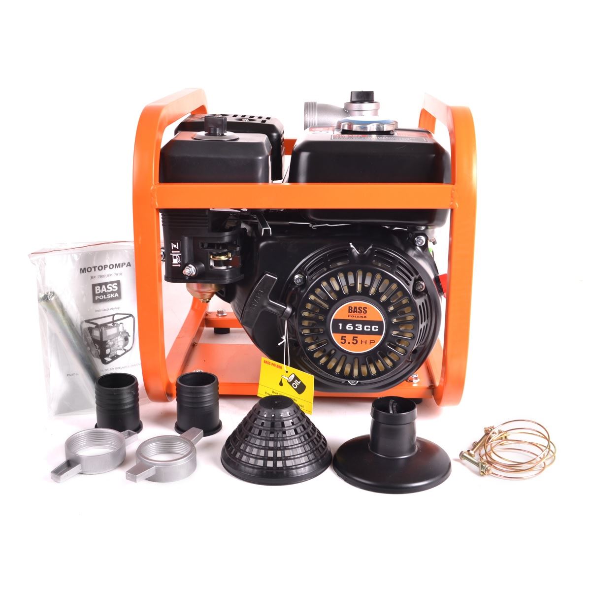 Motopompa Bass BS-7907, putere 5.5 CP, 22000 L/h, motor in 4 timpi ...