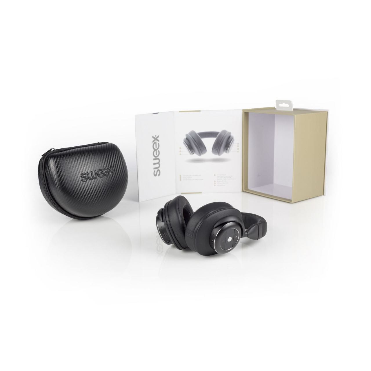 Casti Bluetooth cu anulare activa al zgomotului Sweex, autonomie 16 ore ...