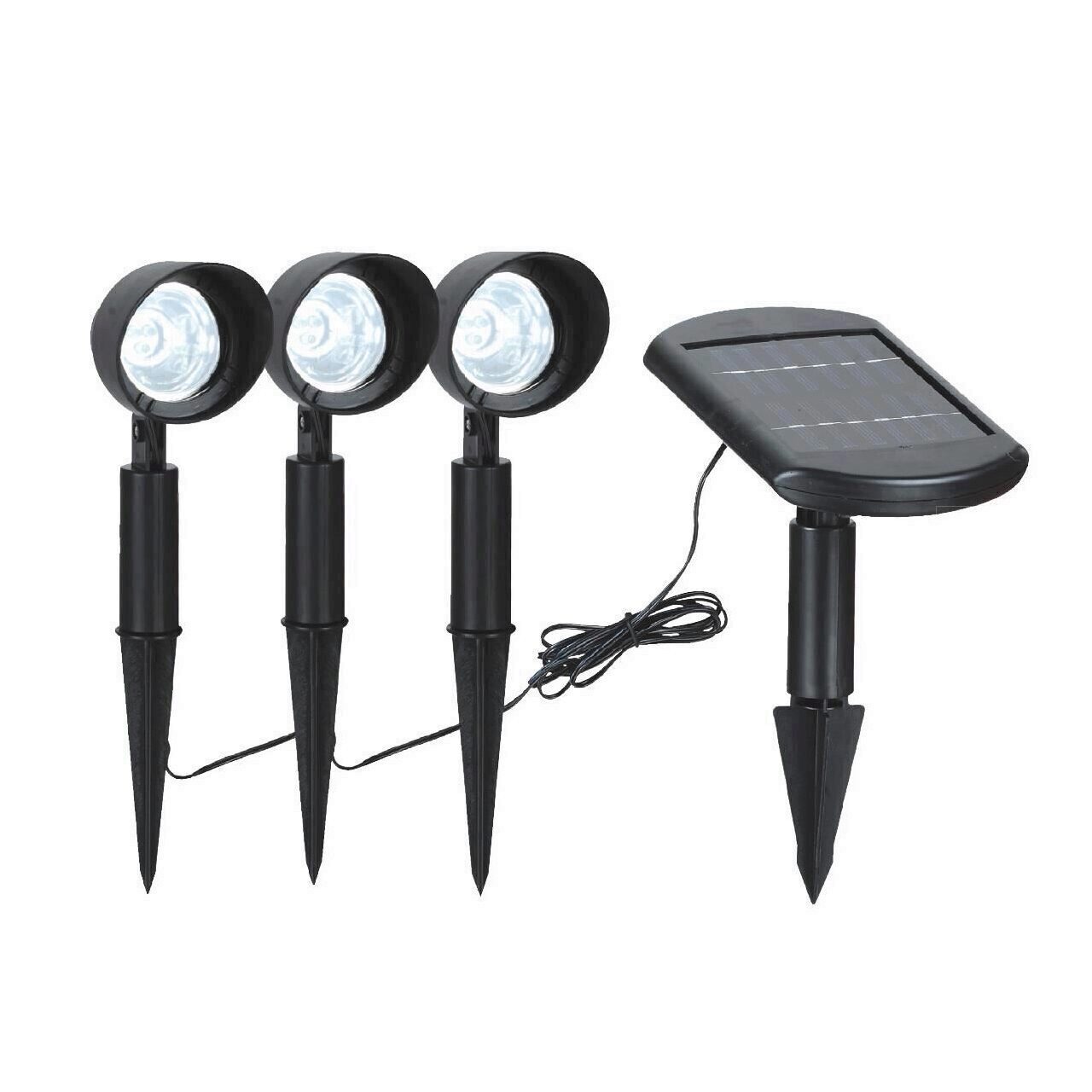 Set 3 lampi solare cu led, Magic, IP 44, 6400 k, 9 x 0.06 W, lumina ...