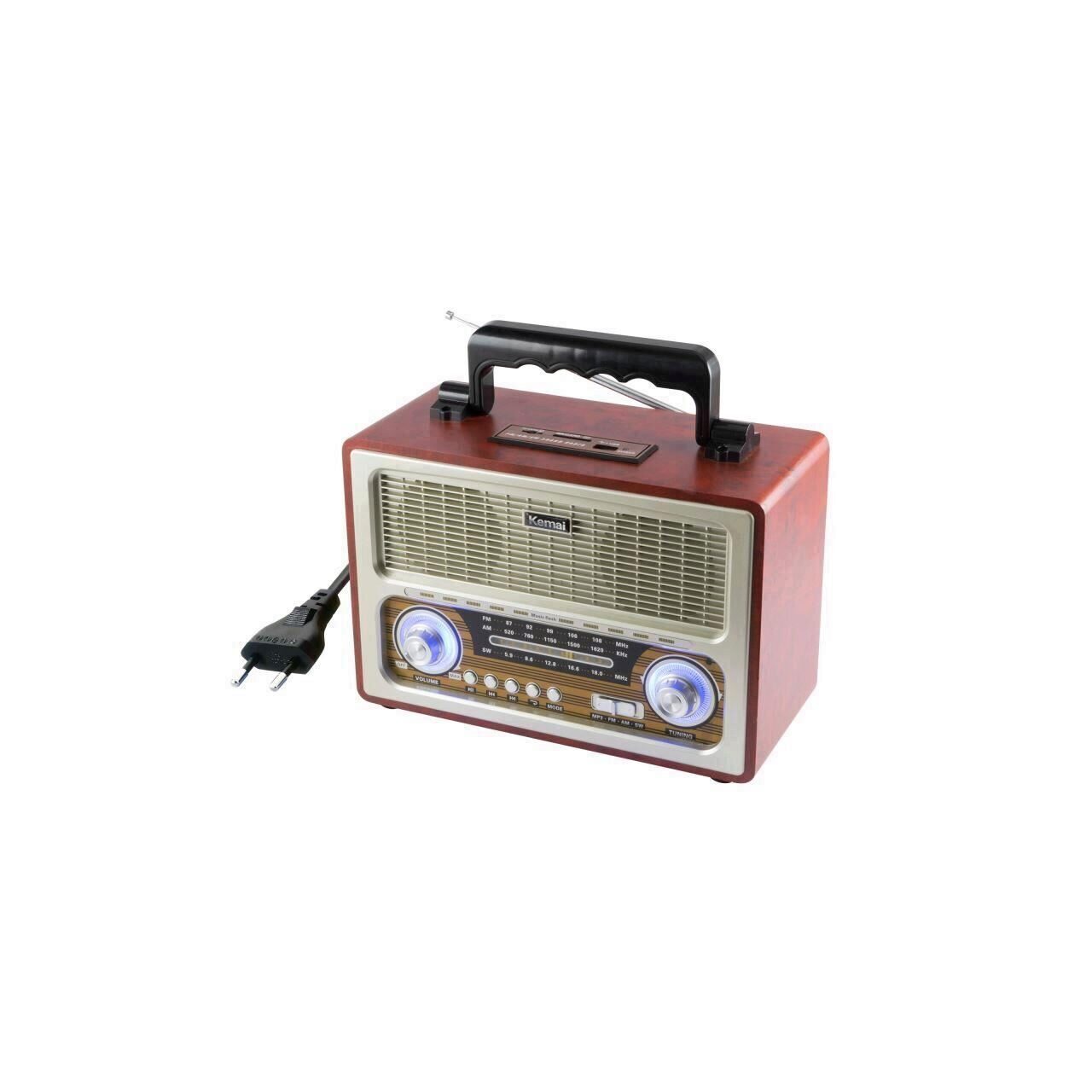 Radio portabil retro, Sal RRT 3B, MP3, SD, USB, Bluetooth, 3 benzi ...